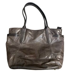 Frye | Bags | Frye Purse Leather Shoulder Bag Gray Paige Tote | Poshmark